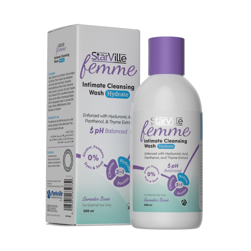 StarVille Femme Intimate Cleansing Wash Hydrate 200 ml - E Parkville