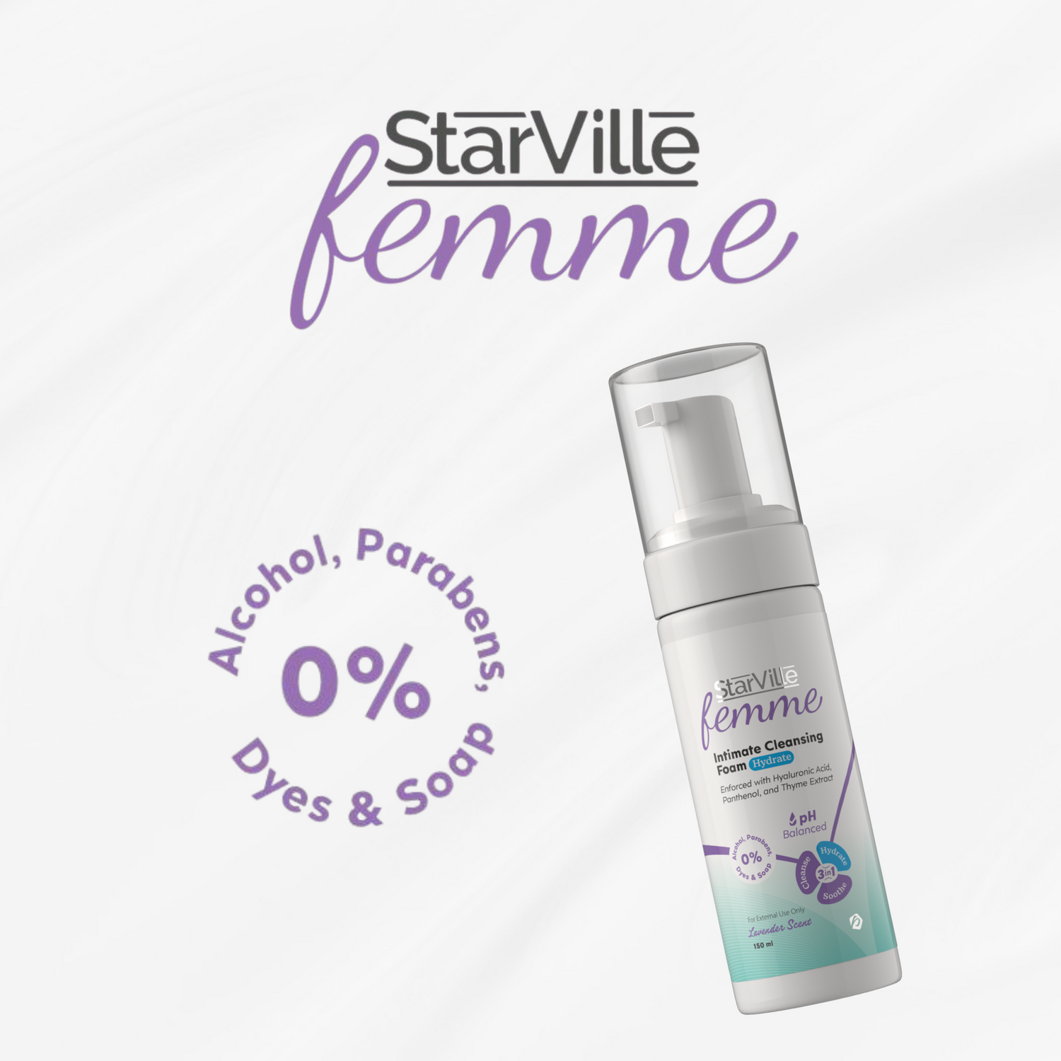 StarVille Femme Intimate Cleansing Foam Hydrate 150 ml - E Parkville