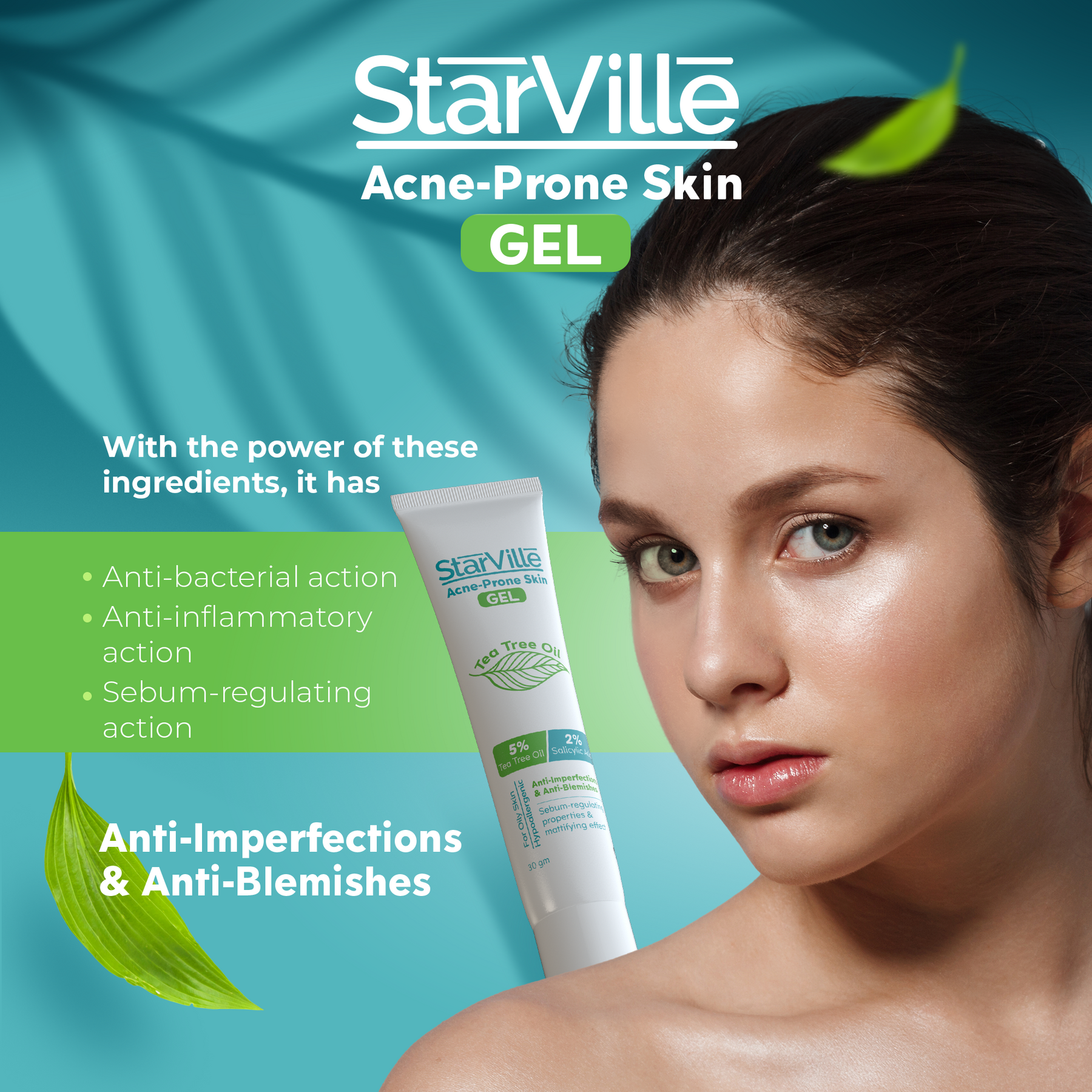 StarVille AcneProne Skin Gel 30gm - E Parkville