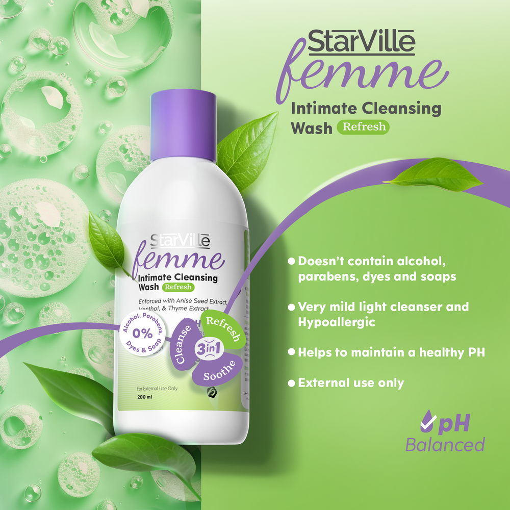 StarVille Femme Intimate Cleansing Wash Refresh 200 ml - E Parkville