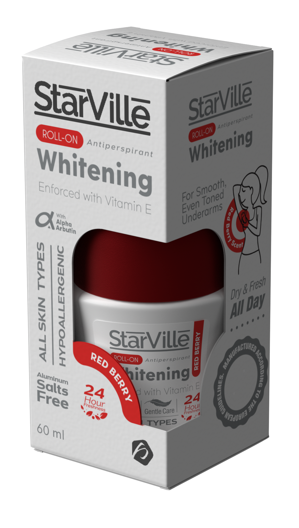 Starville Whitening Roll on Redberry Scent 60 ml