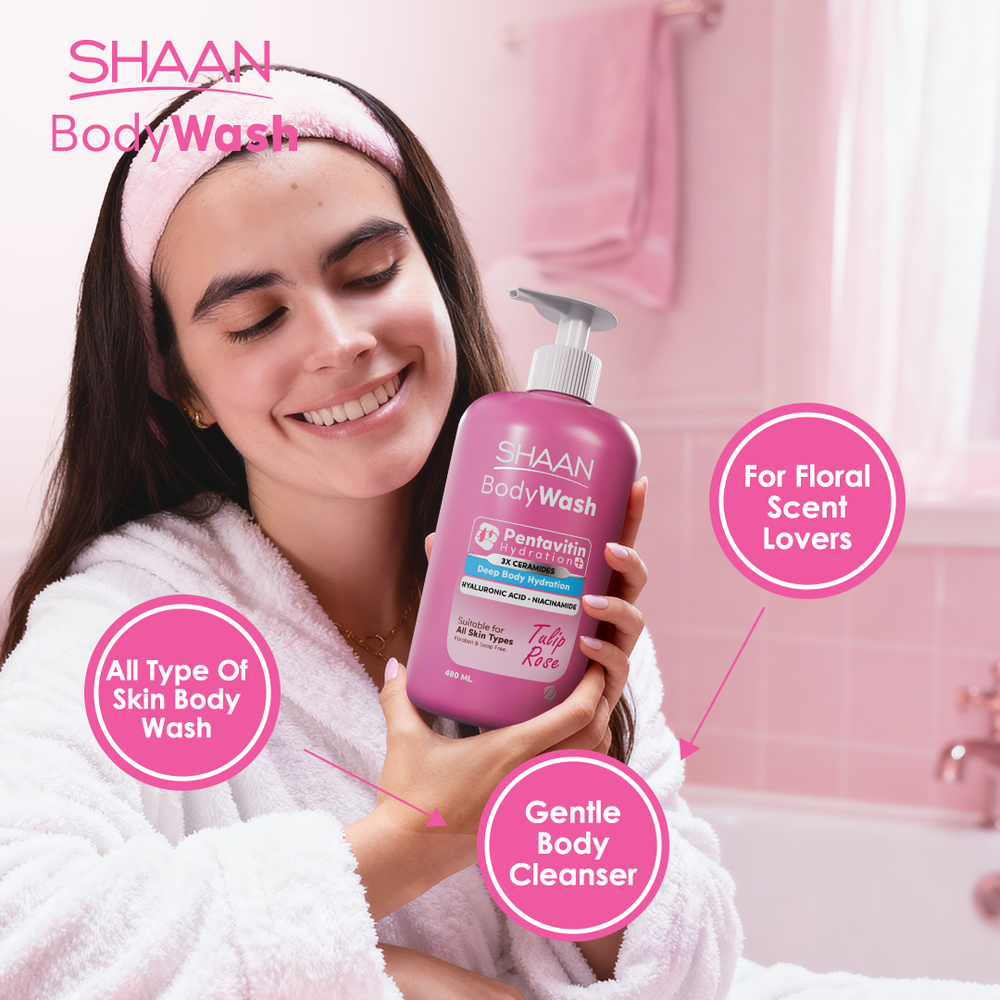 SHAAN Tulip Rose Hydrating Body Wash 480 Ml - E Parkville
