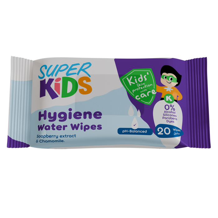 Superkids Hygiene Water Wipes 20 Wipes - E Parkville