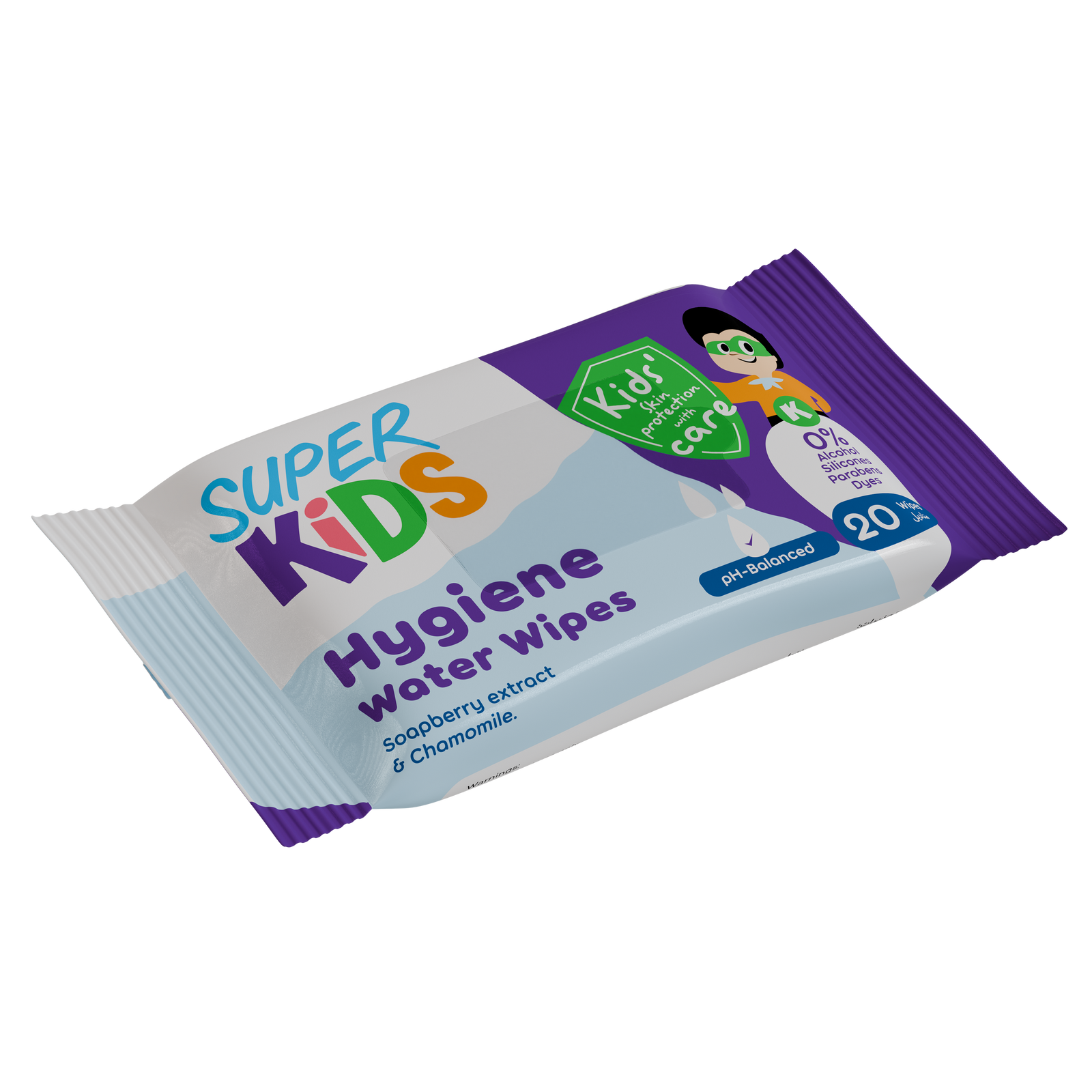 Superkids Hygiene Water Wipes 20 Wipes - E Parkville