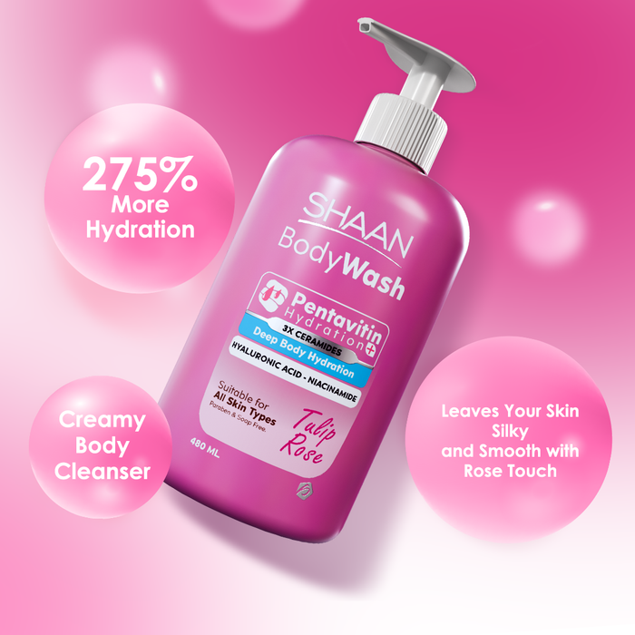 SHAAN Tulip Rose Hydrating Body Wash 480 Ml - E Parkville