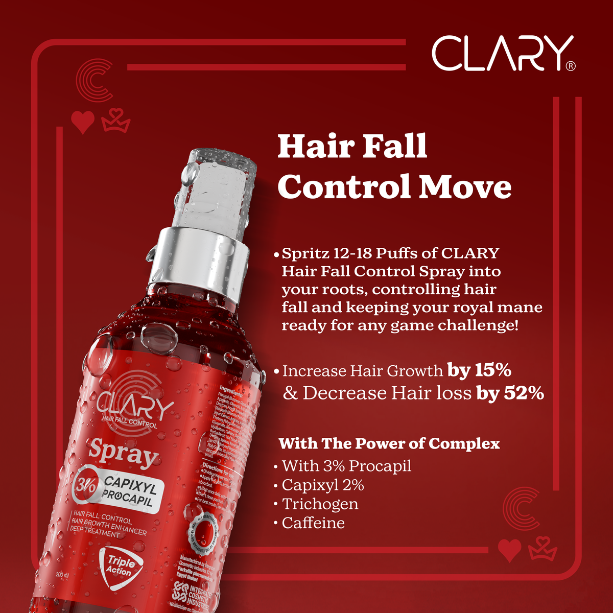 CLARY Hair Fall Control Spray 200 ml - E Parkville