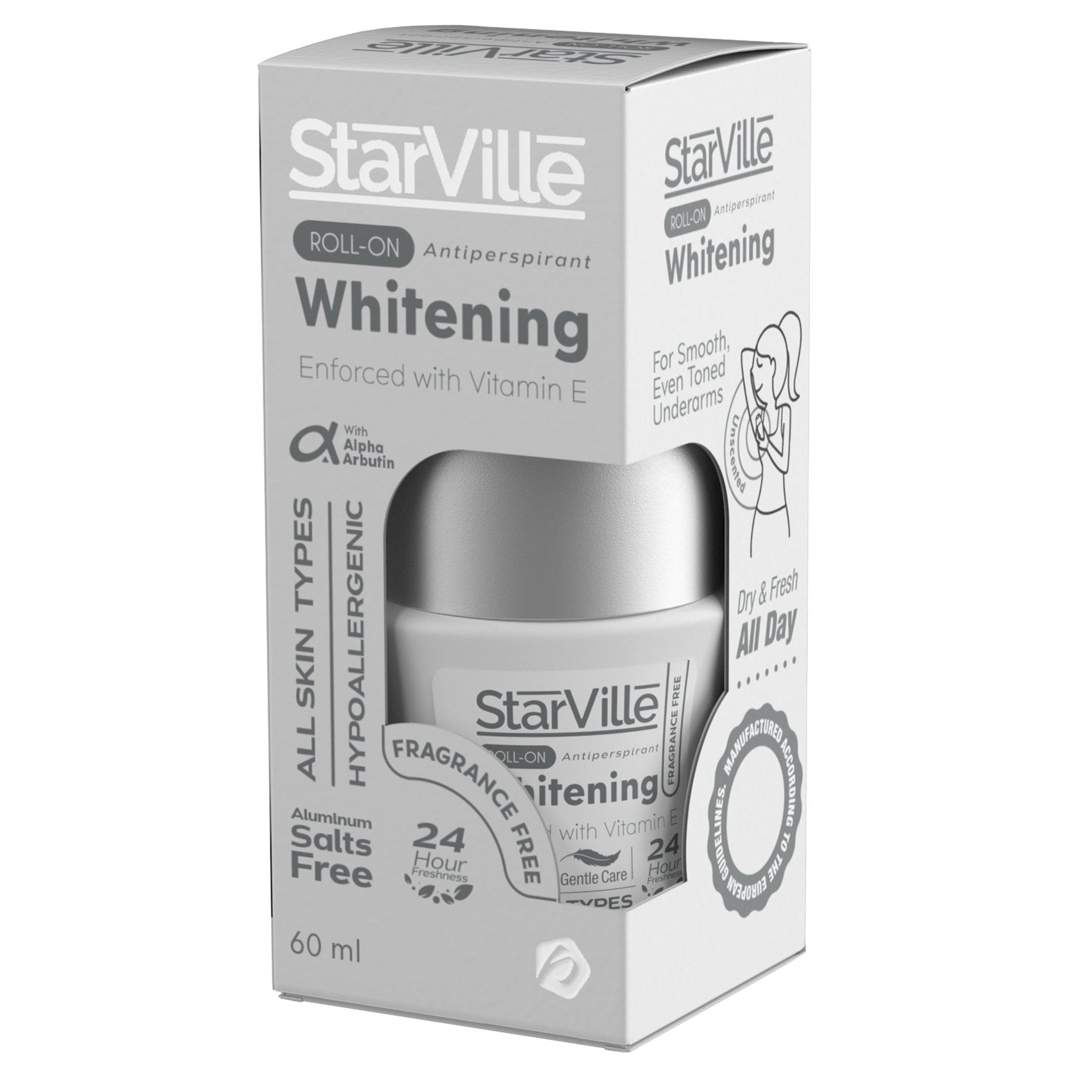 Starville Whitening Roll On Fragrance Free 60 ml